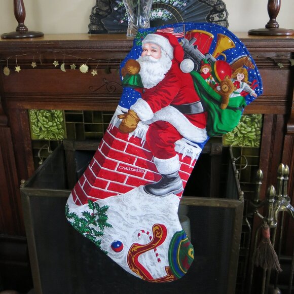 Vintage Handmade | Holiday | Vintage Cranston Down The Chimney He Came ...